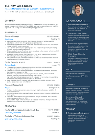 Financial Controller CV Examples & Guide for 2026