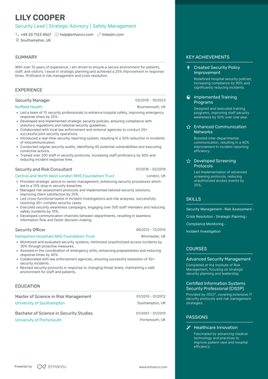 Security Guard CV Examples & Guide for 2026