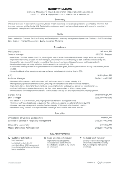 McDonalds CV Examples & Guide for 2026