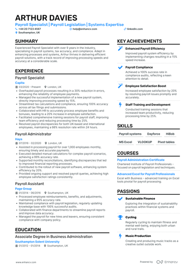 Payroll CV Examples & Guide for 2026