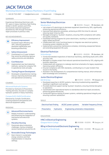 Electrician CV Examples & Guide for 2026