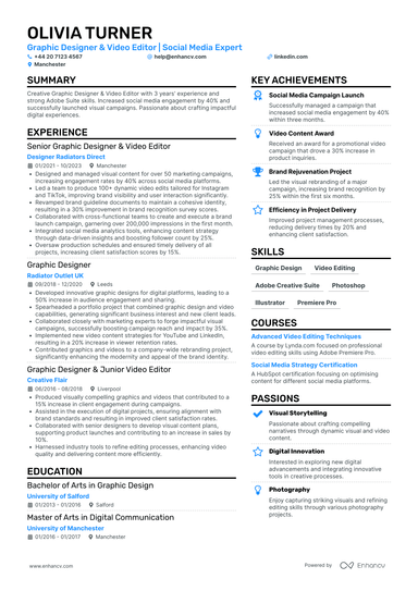 Video Editor CV Examples & Guide for 2026