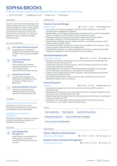 Customer Service Manager CV Examples & Guide for 2026