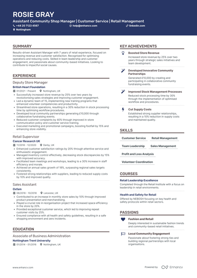 Shop Assistant CV Examples & Guide for 2026