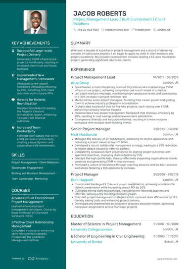 Senior Project Manager CV Examples & Guide for 2026