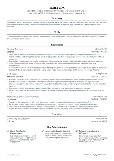 Solicitor CV Examples & Guide for 2026