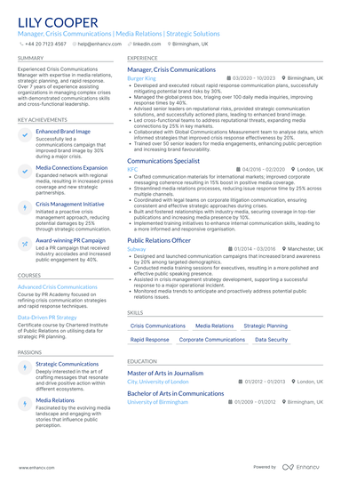 Communications Officer CV Examples & Guide for 2026