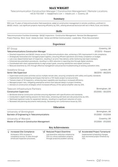 Engineering Manager CV Examples & Guide for 2026