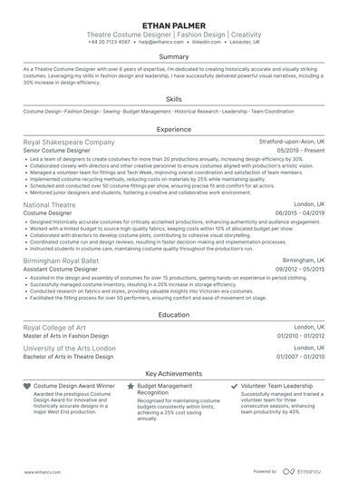 Theatre CV Examples & Guide for 2026