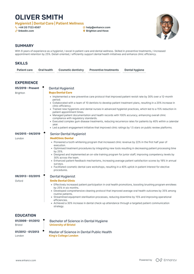 Dental Hygienist CV Examples & Guide for 2026