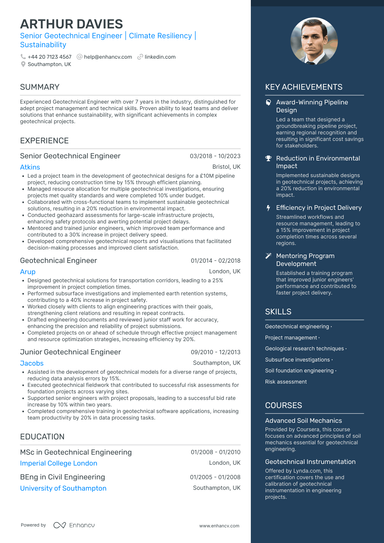 Senior Engineer CV Examples & Guide for 2026