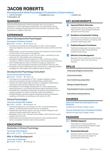 Psychologist CV Examples & Guide for 2026