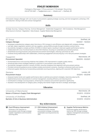 Manager CV Examples & Guide for 2026