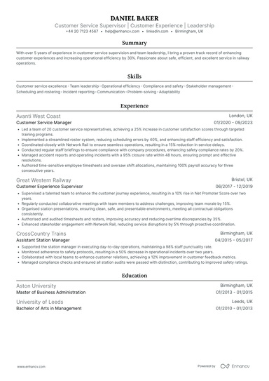 Customer Service CV Examples & Guide for 2026