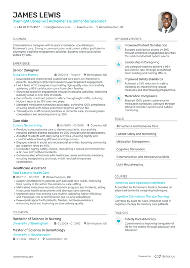 Caregiver CV Examples & Guide for 2025