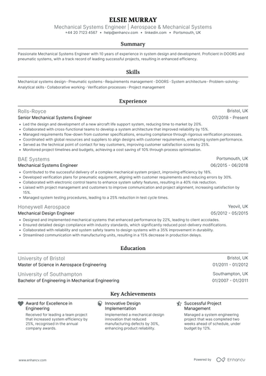 Mechanical Engineer CV Examples & Guide for 2026