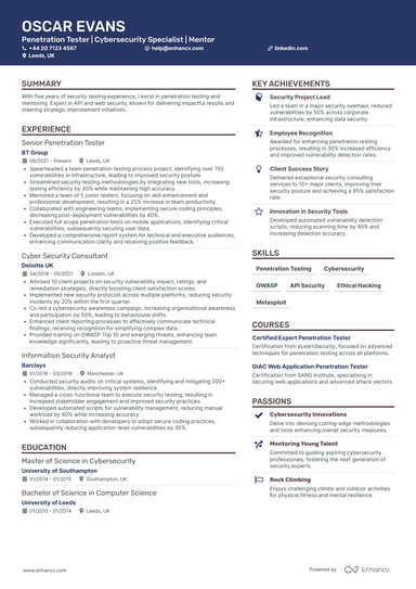 Penetration Tester CV Examples & Guide for 2026
