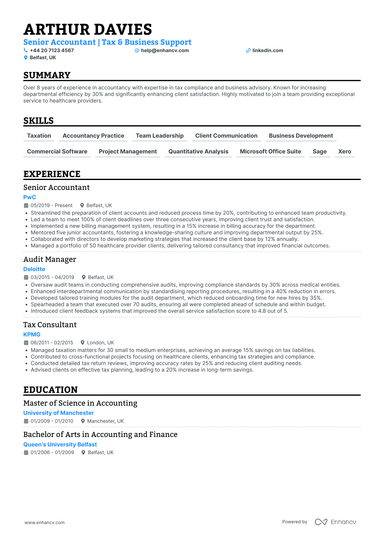 Account Manager CV Examples & Guide for 2026