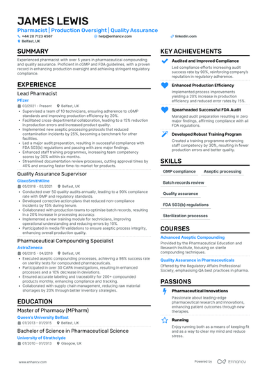 Pharmacist CV Examples & Guide for 2026