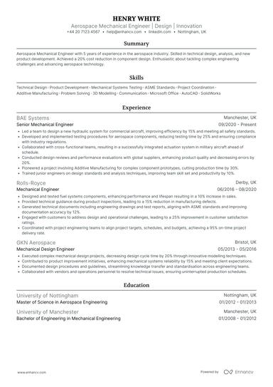 Mechanical Engineer CV Examples & Guide for 2026