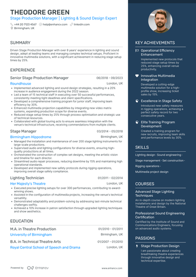 Musical Theatre CV Examples & Guide for 2026