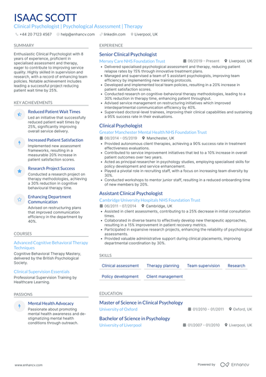 Psychologist CV Examples & Guide for 2026