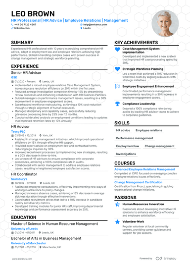 Human Resources CV Examples & Guide for 2026