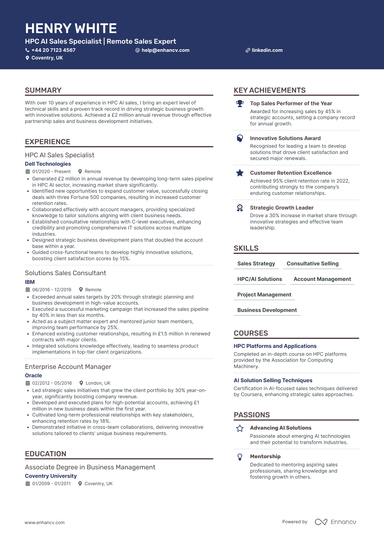 Tech Sales CV Examples & Guide for 2026
