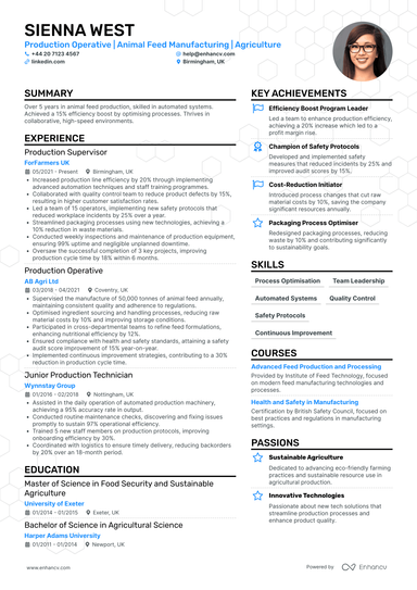 Factory Worker CV Examples & Guide for 2026
