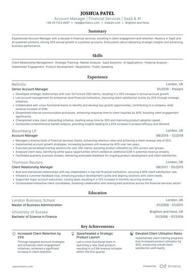 Key Account Manager CV Examples & Guide for 2026
