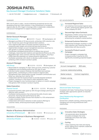 Key Account Manager CV Examples & Guide for 2026