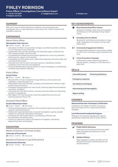 Police Officer CV Examples & Guide for 2026