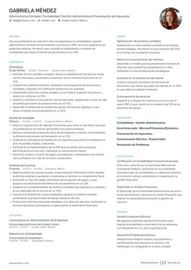 CV Contabilidad: Modelos y Ejemplos de Currículum Vitae