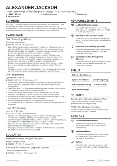 CTO CV Examples & Guide for 2026