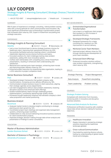 Strategy Consultant CV Examples & Guide for 2026