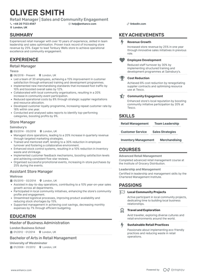 Store Manager CV Examples & Guide for 2026