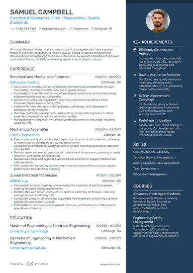 Electrical Engineering CV Examples & Guide for 2026