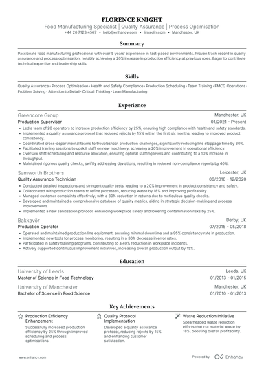 Machine Operator CV Examples & Guide for 2026