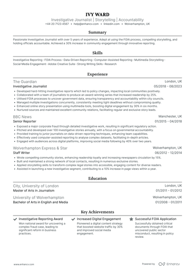 Journalist CV Examples & Guide for 2026