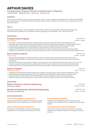 Systems Engineer CV Examples & Guide for 2025