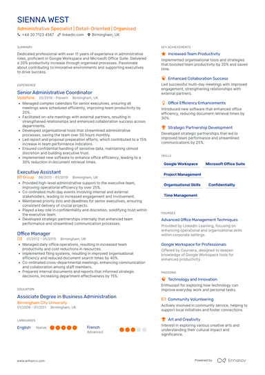 Executive Assistant CV Examples & Guide for 2026