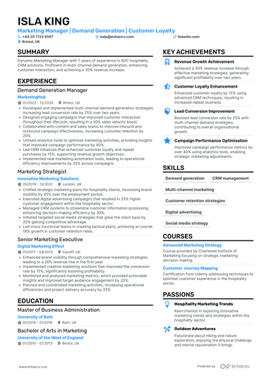 Marketing Manager CV Examples & Guide for 2026