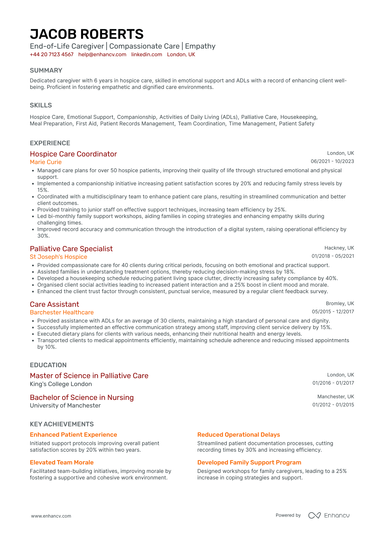 Caregiver CV Examples & Guide for 2025
