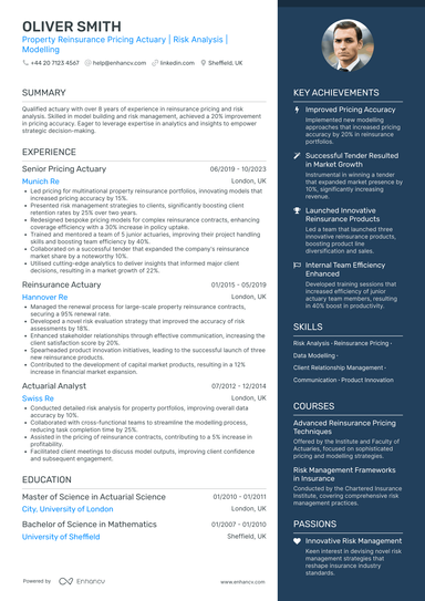 Actuary CV Examples & Guide for 2026