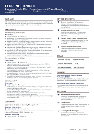 Security Officer CV Examples & Guide for 2026