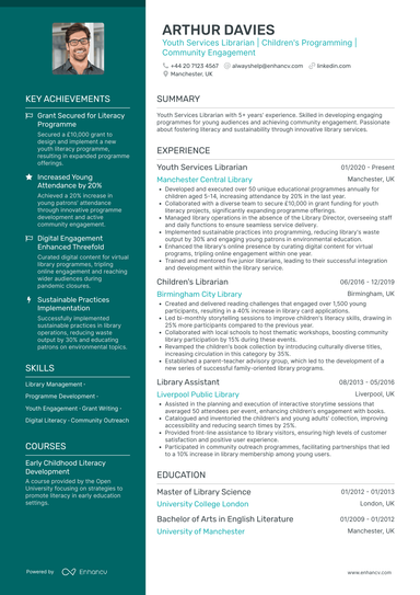 Librarian CV Examples & Guide for 2026