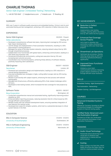 Software Engineer CV Examples & Guide for 2025