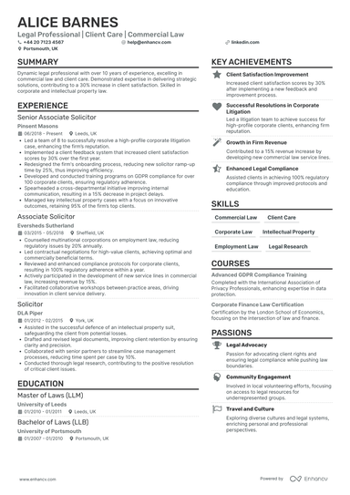Solicitor CV Examples & Guide for 2026