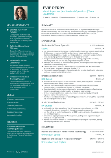 Film CV Examples & Guide for 2026