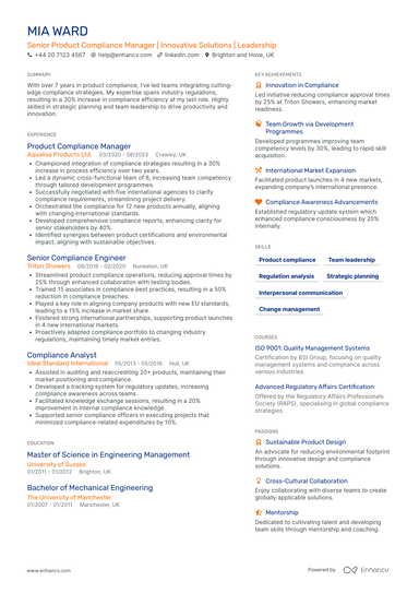 Product Manager CV Examples & Guide for 2025